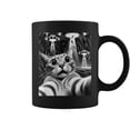 Cat Ufo Invasion Cat Meme Retro Alien Cat Ufo Selfie Coffee Mugs ...