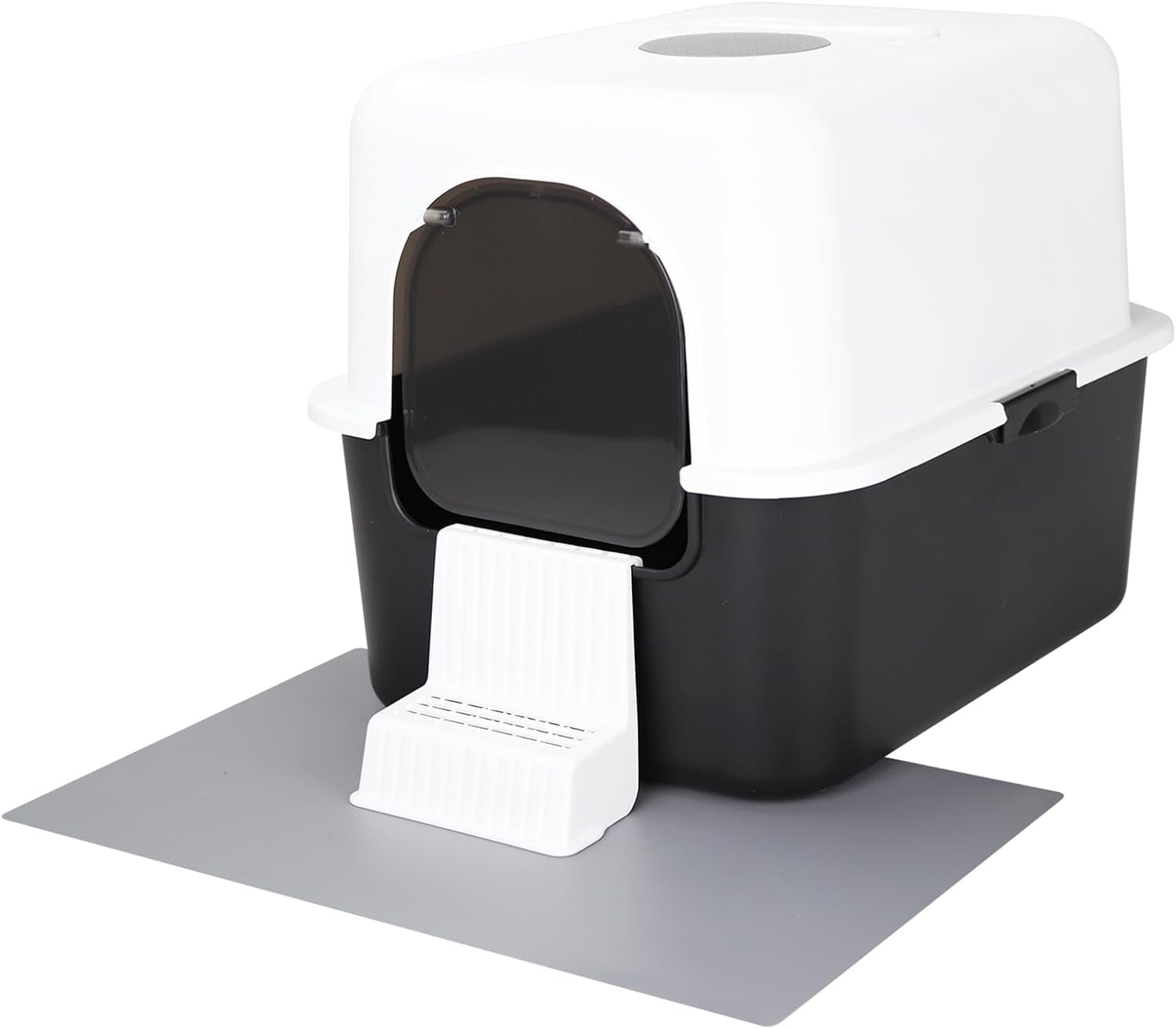 Cat Urine Litter Box with Lid, Fully Enclosed Splash and Leak Proof ...