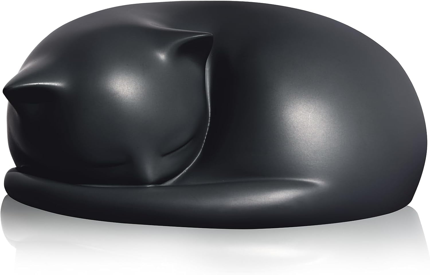 Cat Urn, Black Resin, Sleeping Kitty Pet Memorial Keepsake Funeral Urn ...