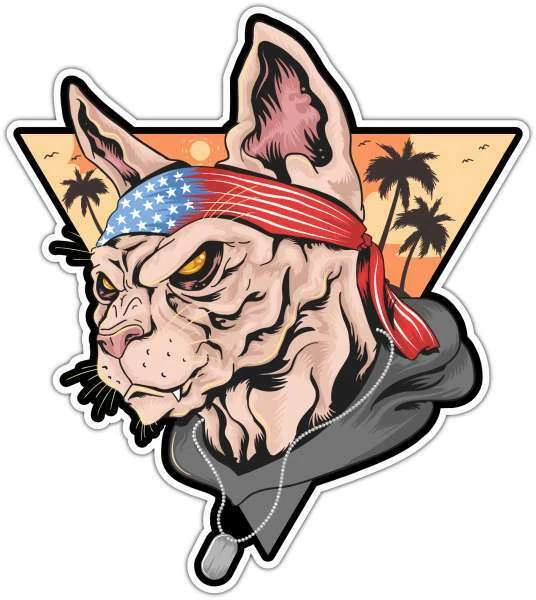 Cat Usa Army Military Patriotic Patriot Car Stickerphone Decal Water ...