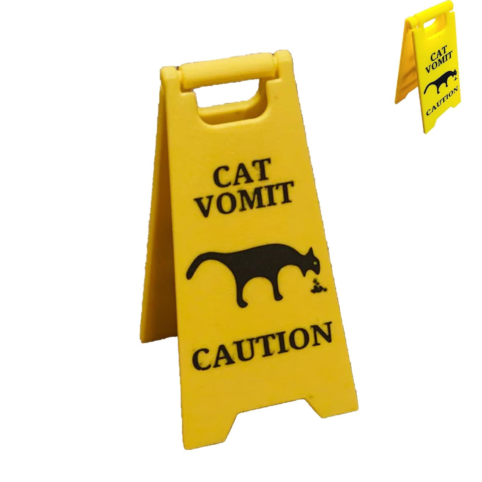 Cat Vomit Sign, 2.3" Dog Vomit Sign, Novelty Yard Sign for Pet Areas, Cute & Witty Cat Vomit ...