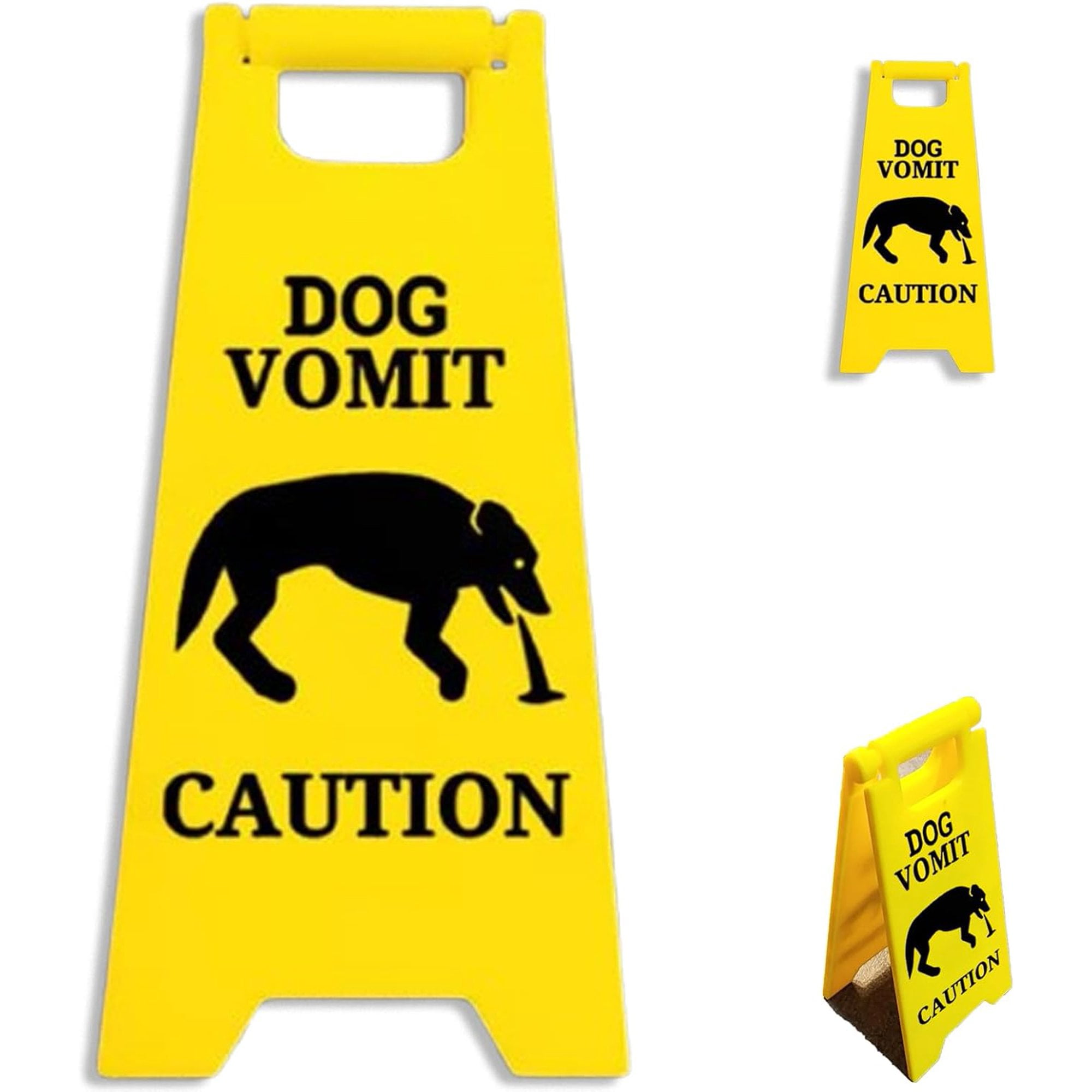 Cat Vomit Sign, Dog Vomit Sign, Funny Gag Cat Dog Vomit Warning Sign, 4 ...