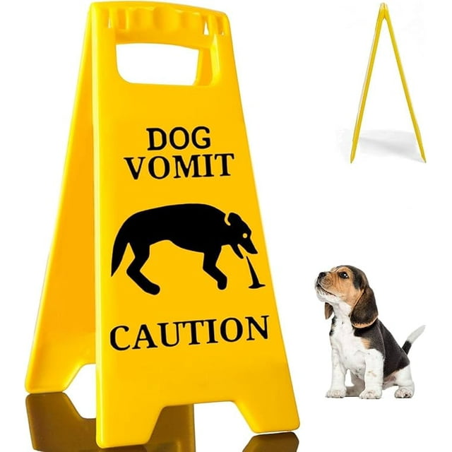 Cat Vomit Sign & Dog Vomit Sign – Funny Hilarious Warning Sign for Pet ...