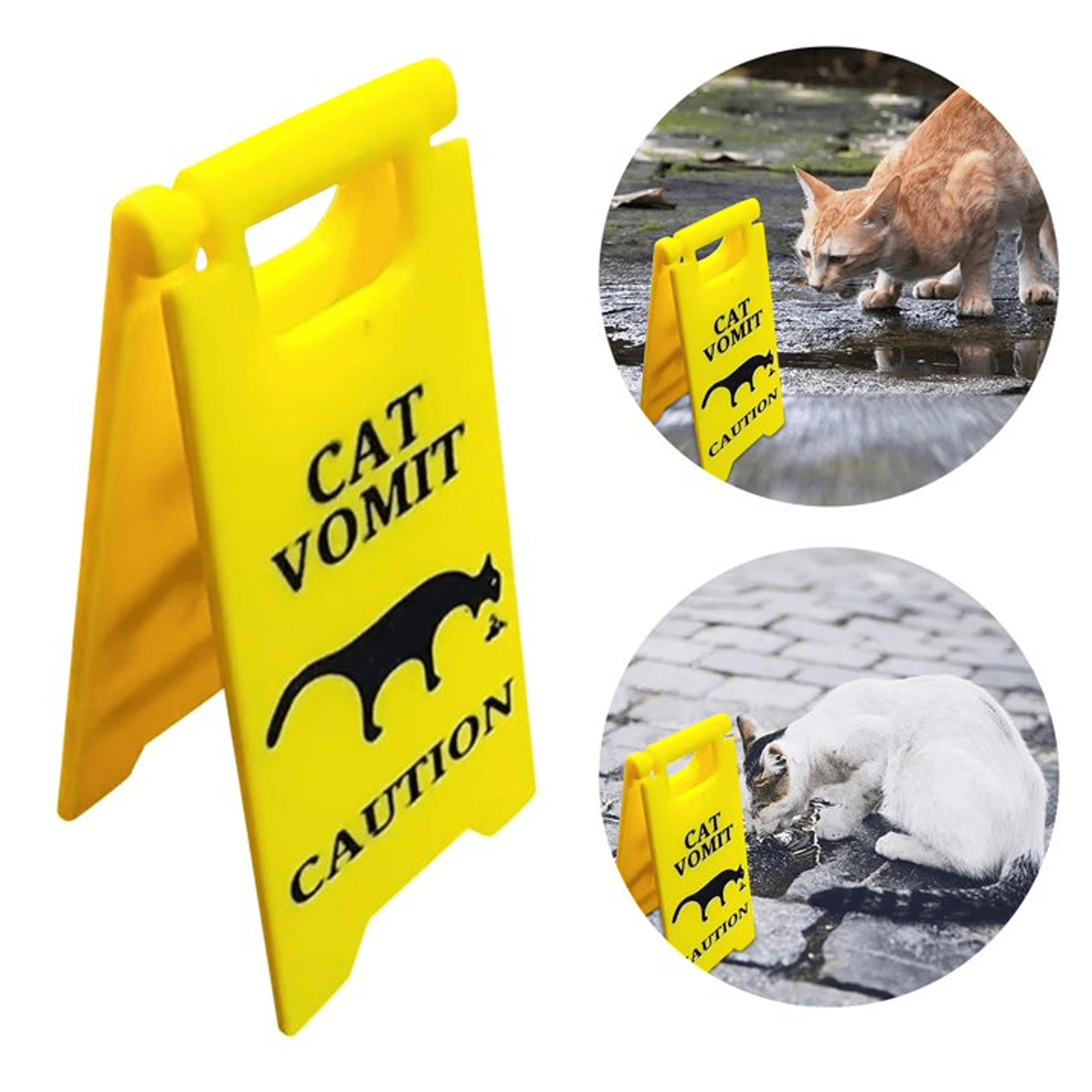 Cat Vomit Sign, Dog Vomit Sign-3D Printed Caution Vomit Sign,4 Inch Cat ...
