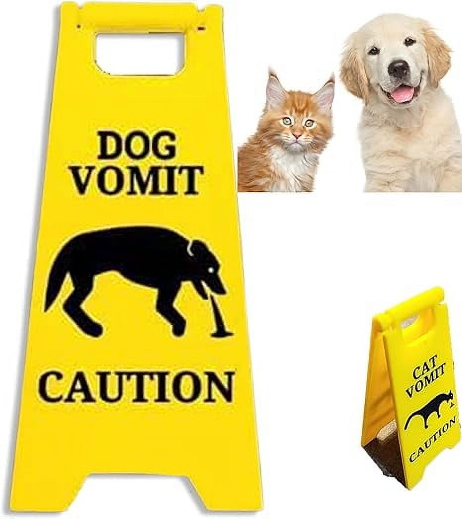 Cat Vomit Sign, Dog Vomit Sign-3D Printed Caution Vomit Sign,4 Inch Cat ...