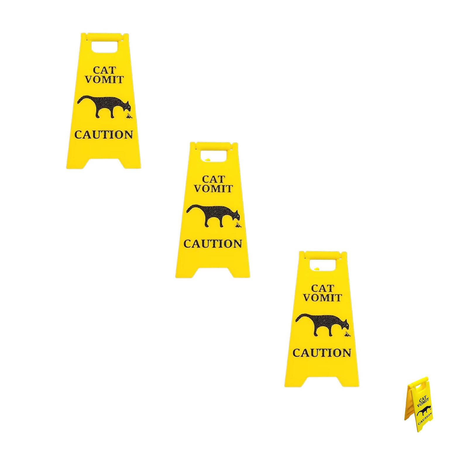 Cat Vomit Sign, Funny Cat Vomit Floor Signs Yard Warning Sign Novelty ...