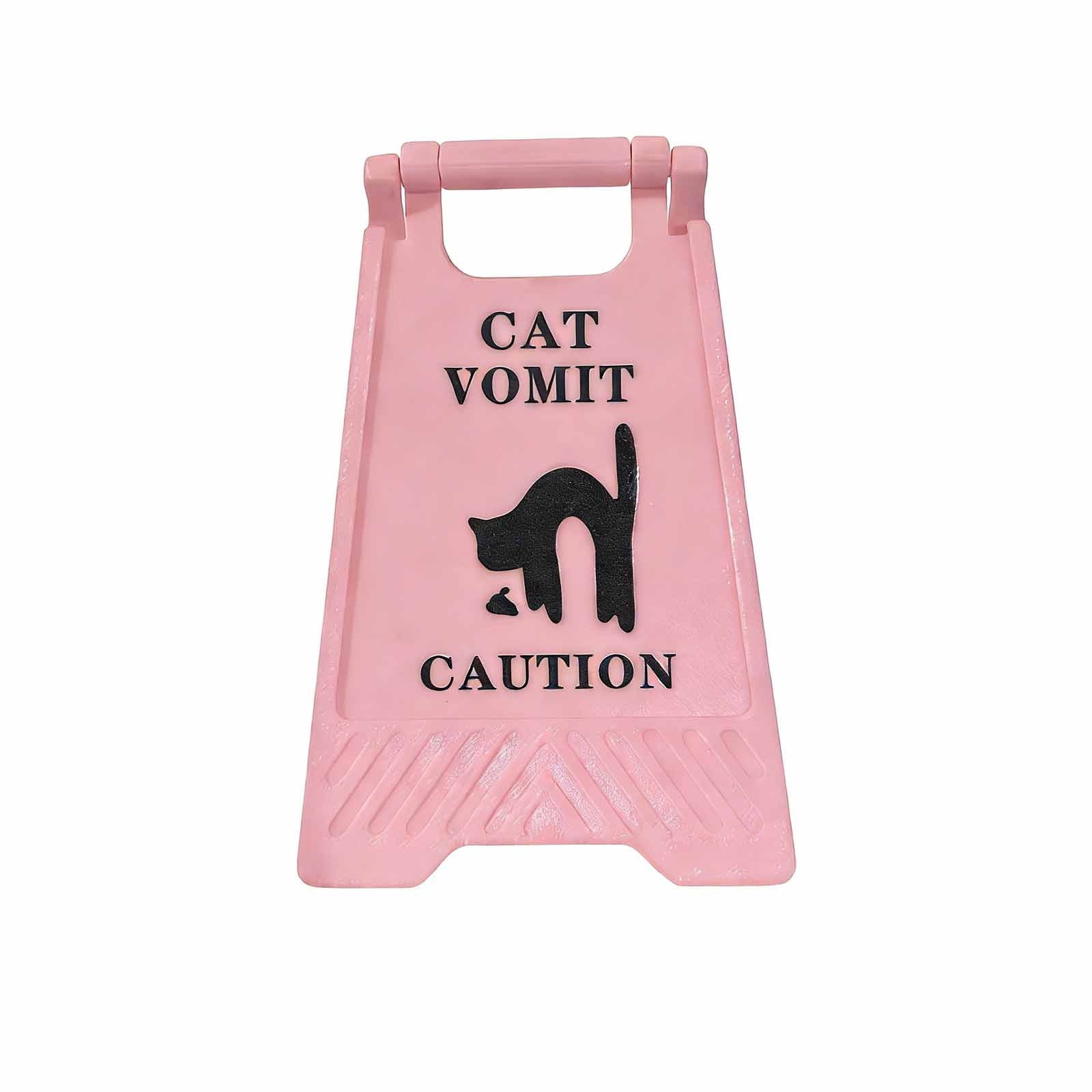 Cat Vomit Sign Vomit Sign Cat Warning Sign Cat Funny Cat Vomit Sign ...