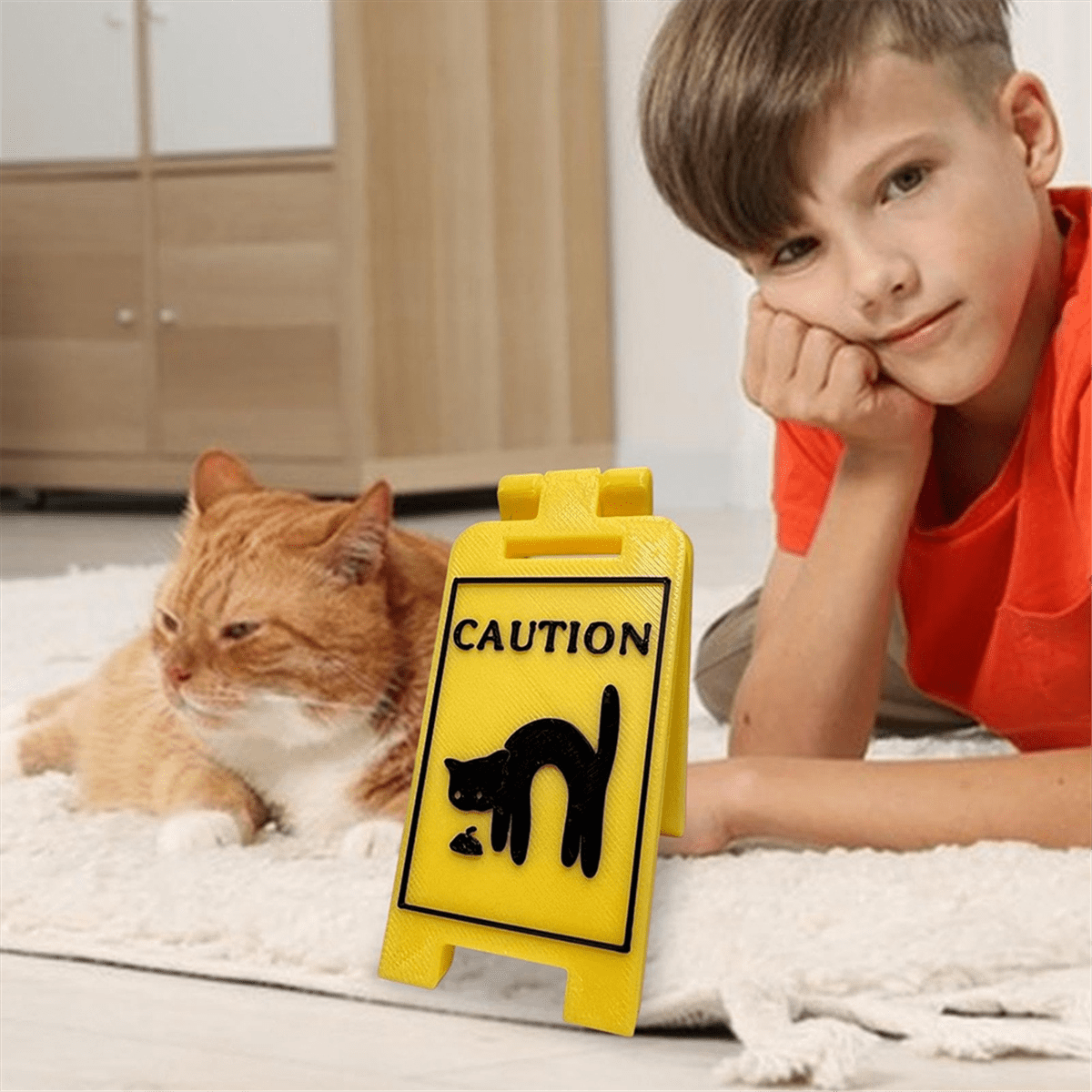 Cat Vomiting Warning Sign Waterproof Sign Cute Slogan Decoration Yard ...