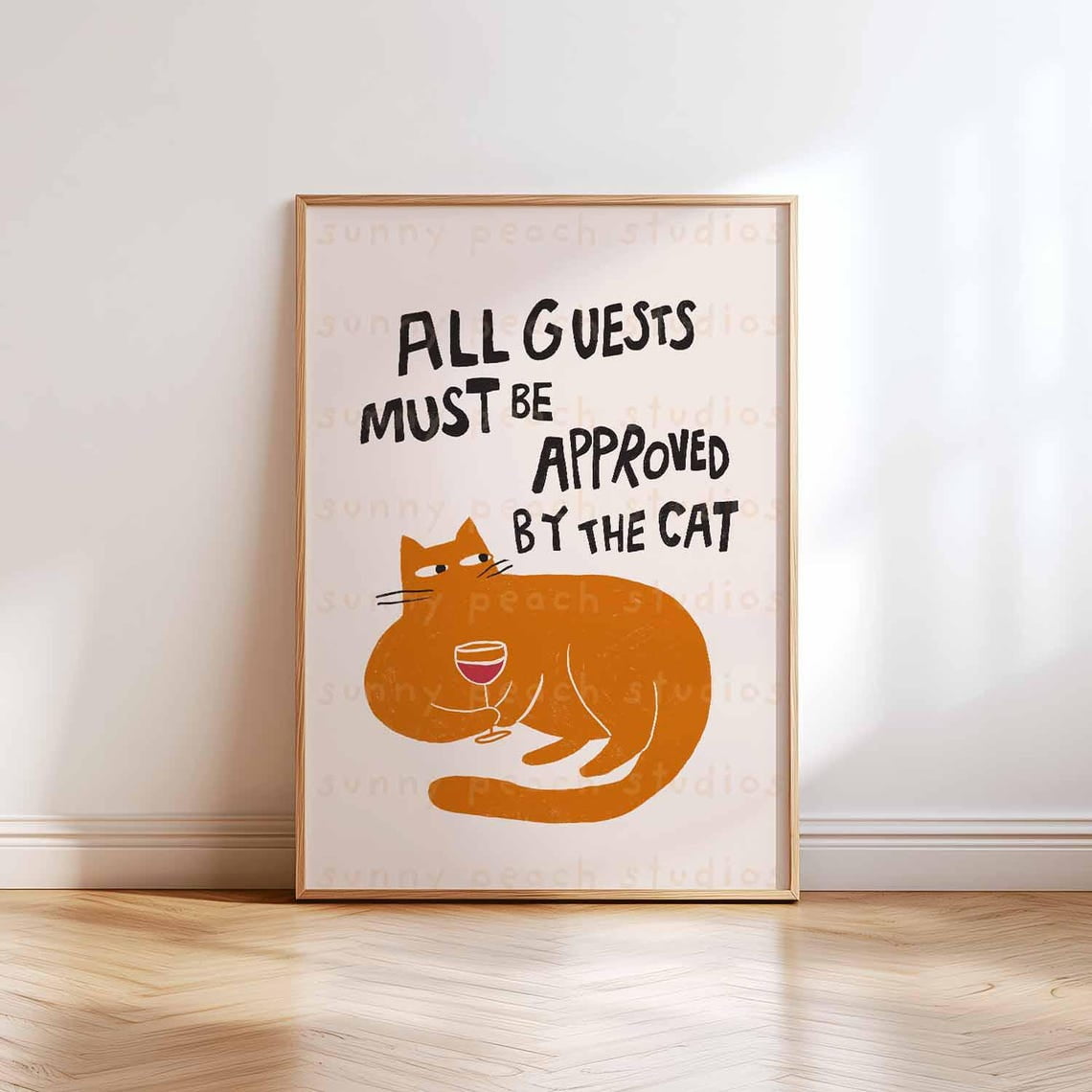 Cat Wall Art Print, Funny Cat Poster, Cute Kitten Cat Lover Gift, Cat ...