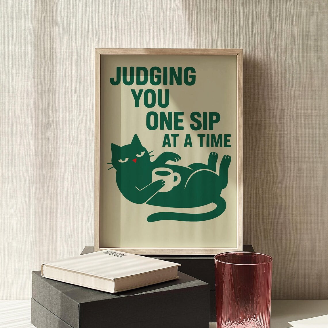 Cat Wall Poster, Funny Cat Print, Angry Cat Poster, Cat Lover Gift ...