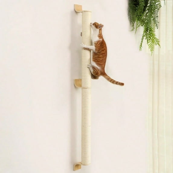Cat Wall Scratcher 60 Tall Wall Mounted Kitten Scratching Post Sturdy ...