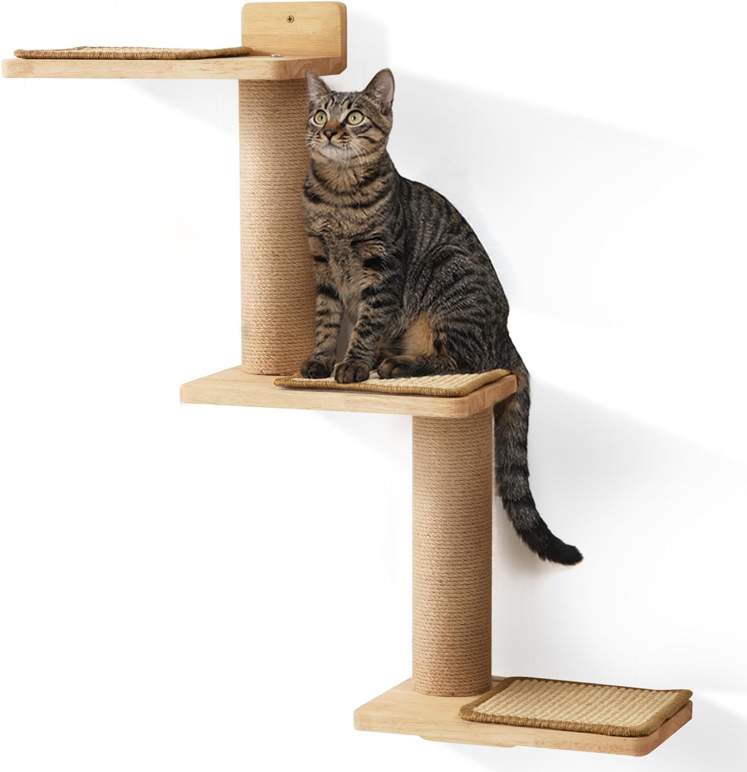 Cat Wall Shelves, 3 in 1 Transformable Cats Scratching Post Wall ...