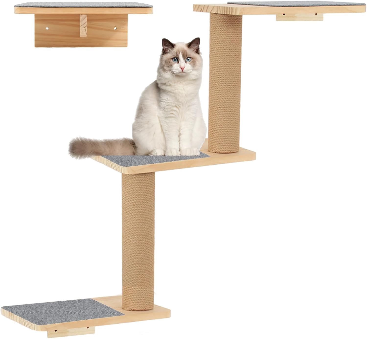 Cat Wall Shelves 3-in-1: Wall-Mounted Cat Ladder, Cat Steps, Cat Stairs ...