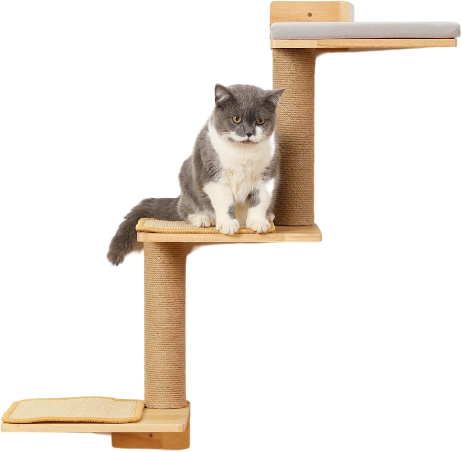 Cat Wall Shelves, Transformable Wall-Mounted Scratching Post, Cat Tree ...