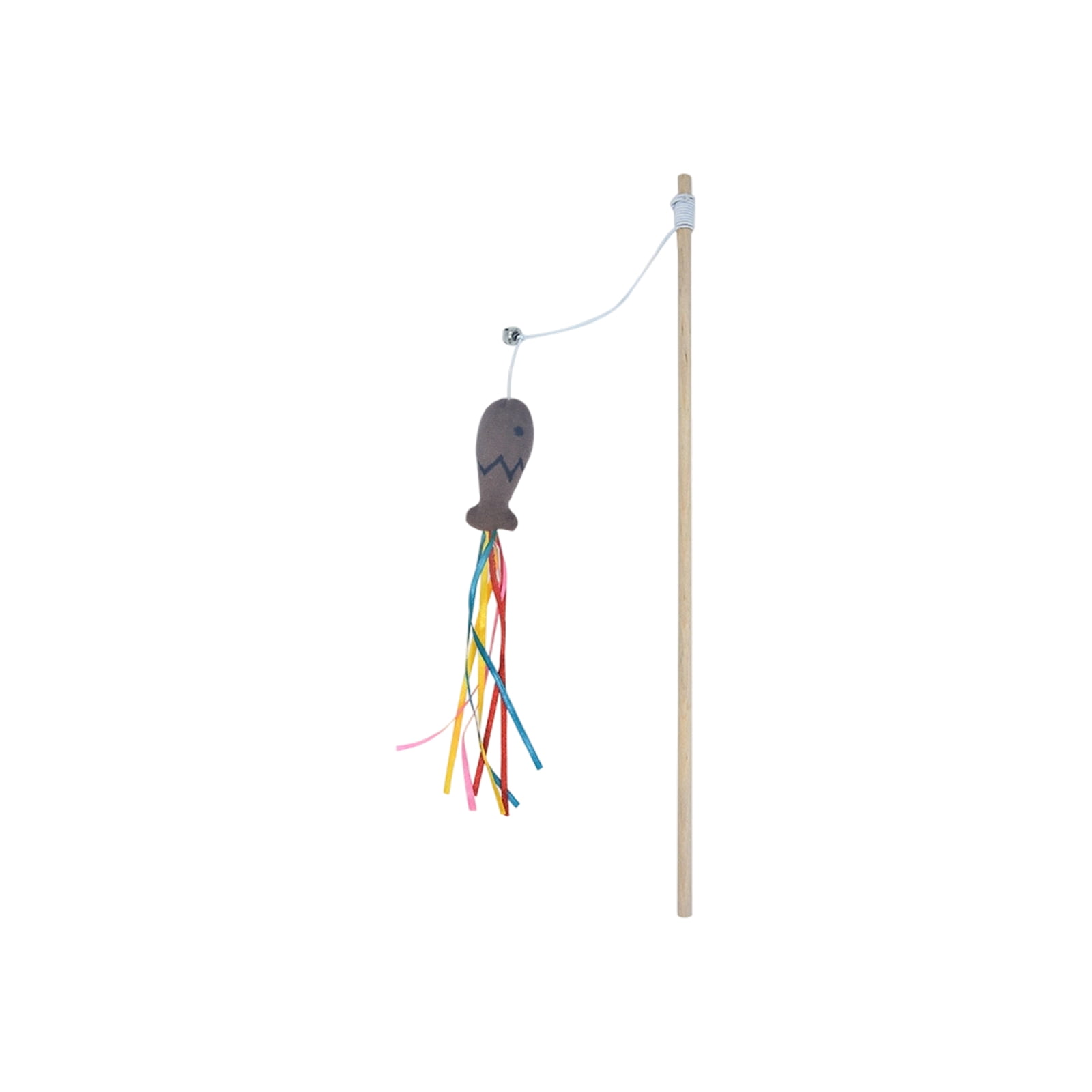 Cat Wand Toy Cat Fishing Pole Toy Coffee Cat Wand Interactive Play Toy ...