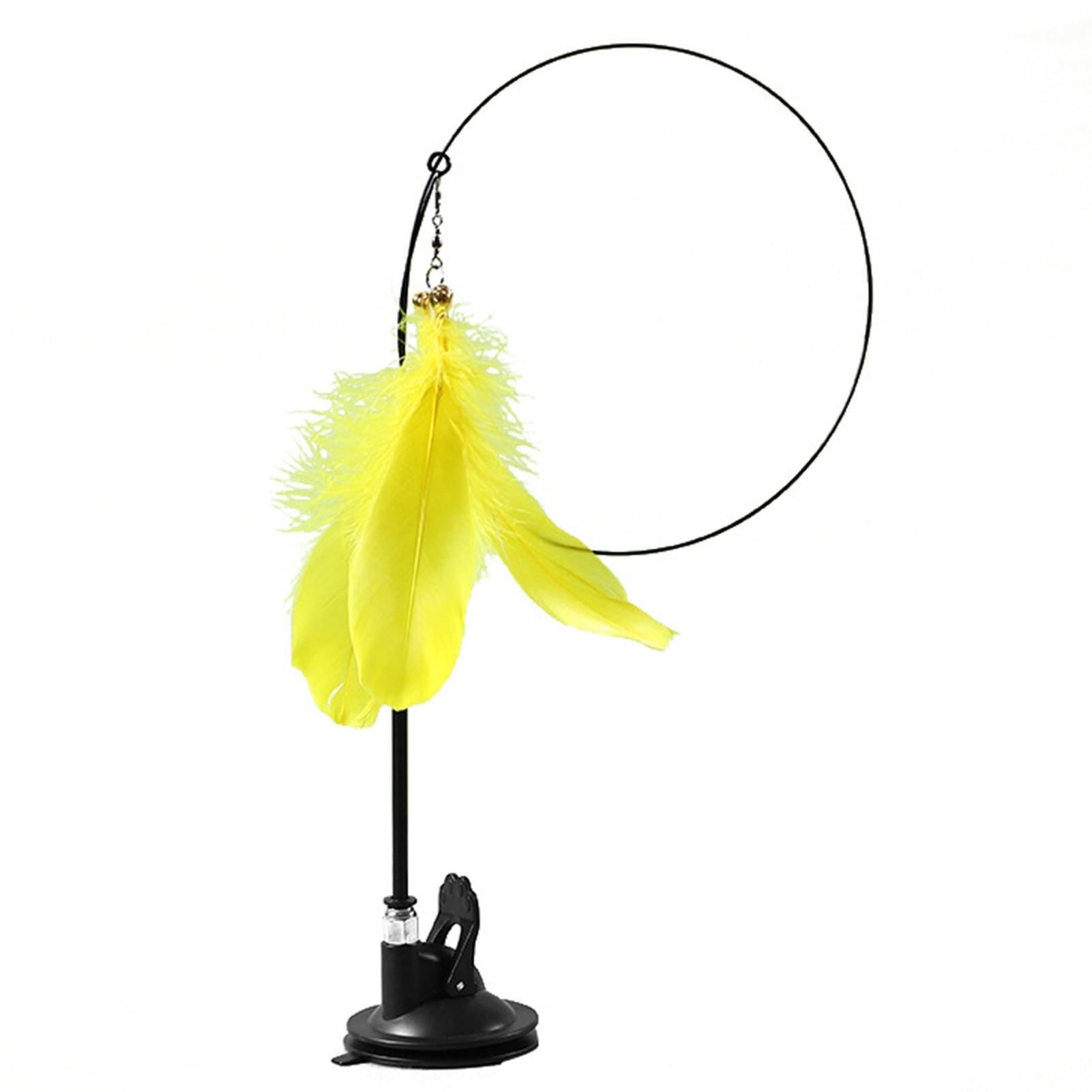 Cat Wand Toy, Interactive Cat Toy with Super Suction Cup Sticky Detachable Relieve Boredom Cat ...