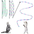 Cat Wand Toys Interactive Kitten Toys for Indoor Cats Colorful Teaser ...
