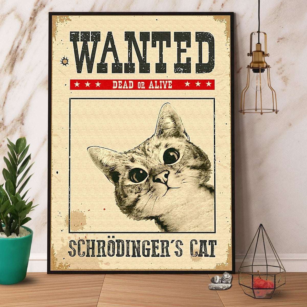 Cat Wanted Schrodinger'S Cat Dead Or Alive Paper Poster No Frame Matte ...