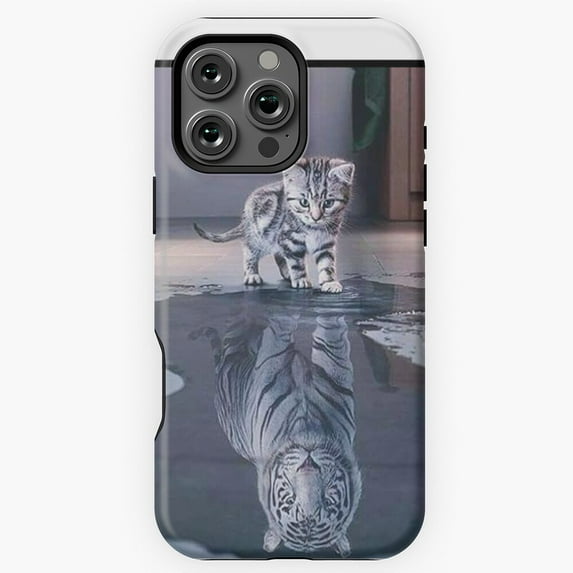 Cat Wants to Be a Tiger Art iPhone Case 17 16 15 14 13 12 11 Pro Max ...