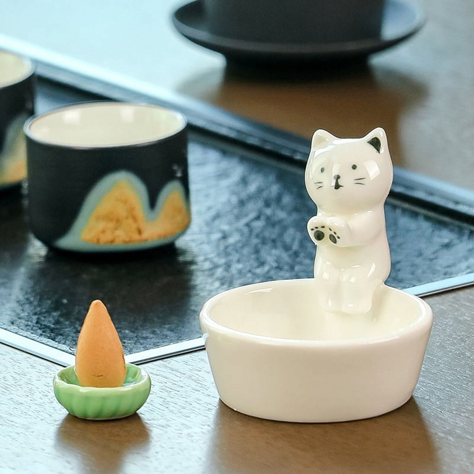 Cat Warming Paws Candle Holder Cat Cone Incense Burner Incense Tray ...