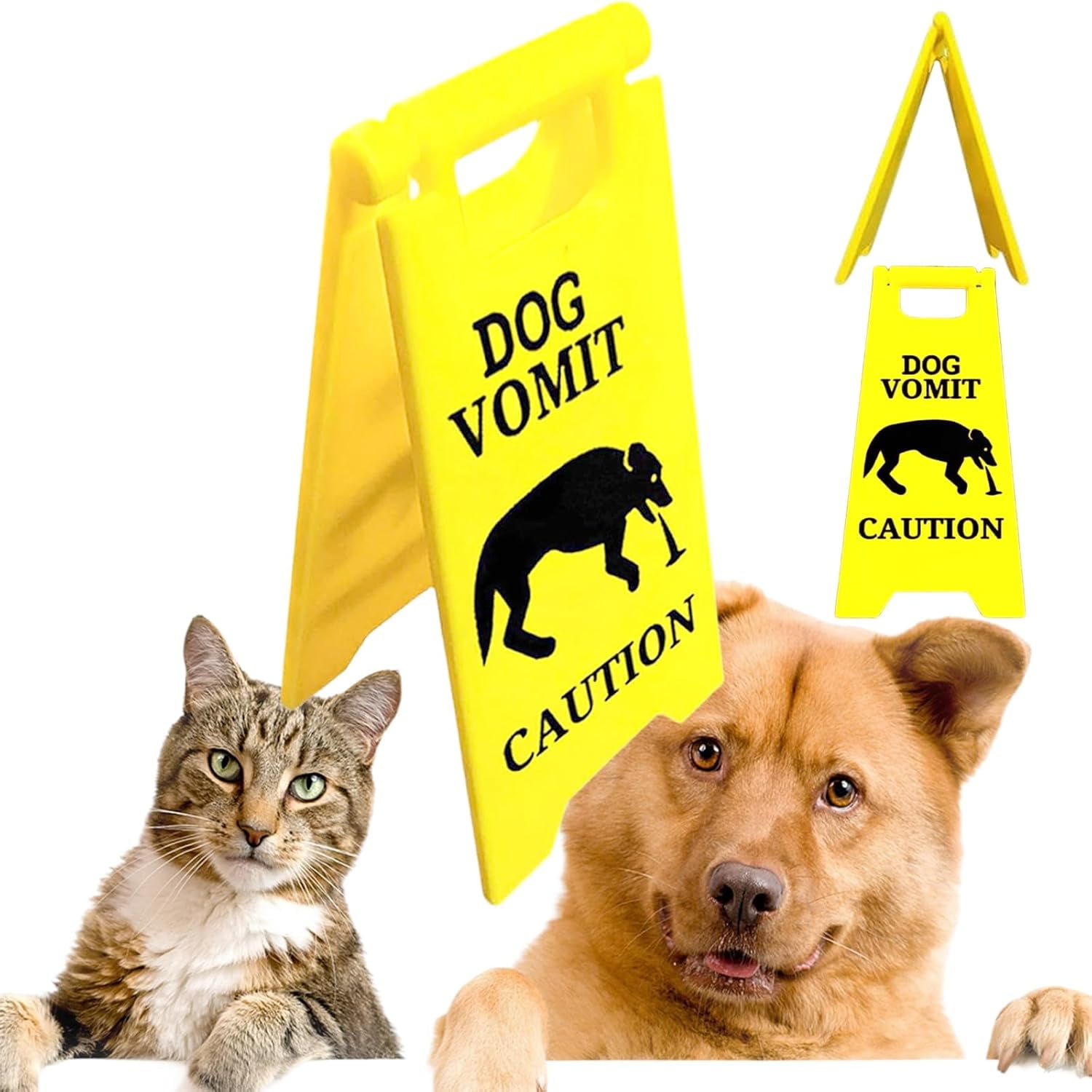 Cat Warning Sign Decoration - Cat Dogs Vomit Sign,Cat Decor Funny Gag ...
