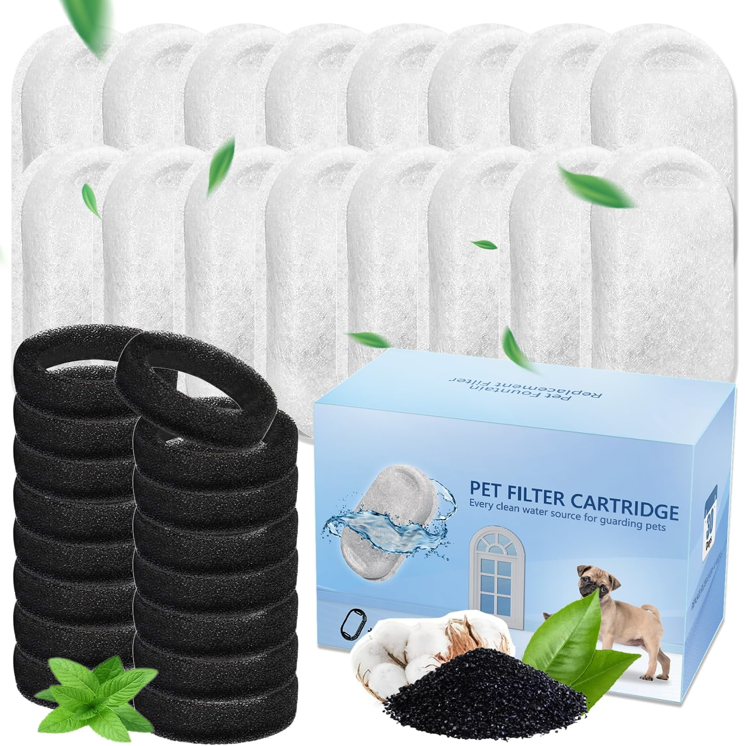 Cat Water Filters,16 Pack Cat Filters,Cat Replacement Filters for 67oz ...