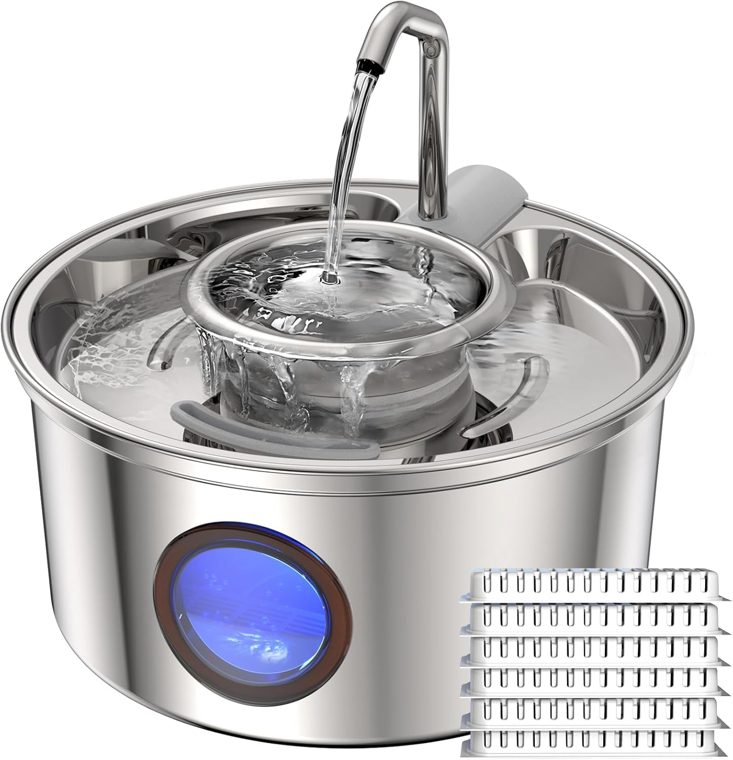 Cat Water Fountain,108oz/3.2L Stainless Steel Cat Fountain and ...