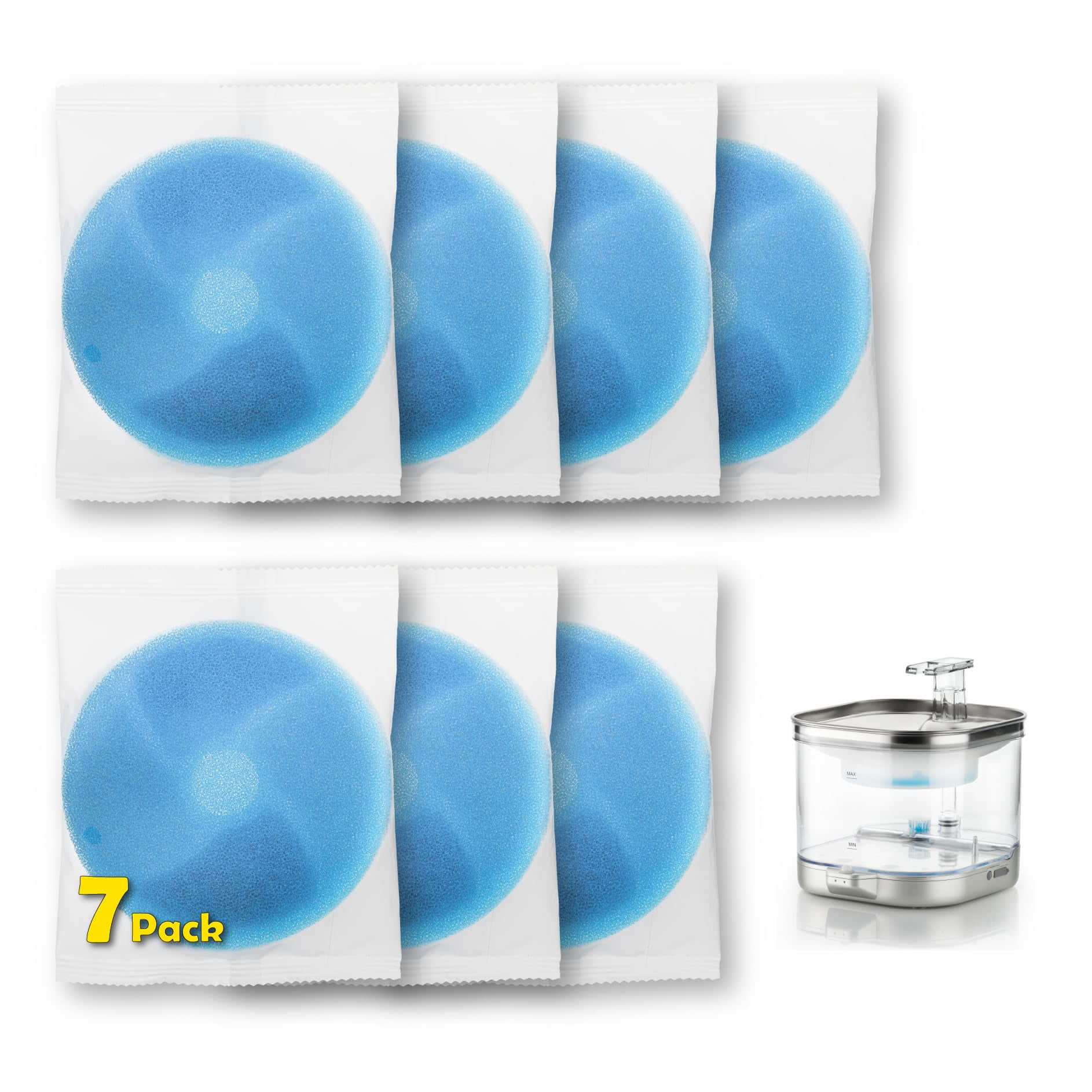 Cat Water Fountain 5000mAh TMA2 Battery Wireless Cat Fountains Dog- 2L/70oz Drinking Dispenser ...