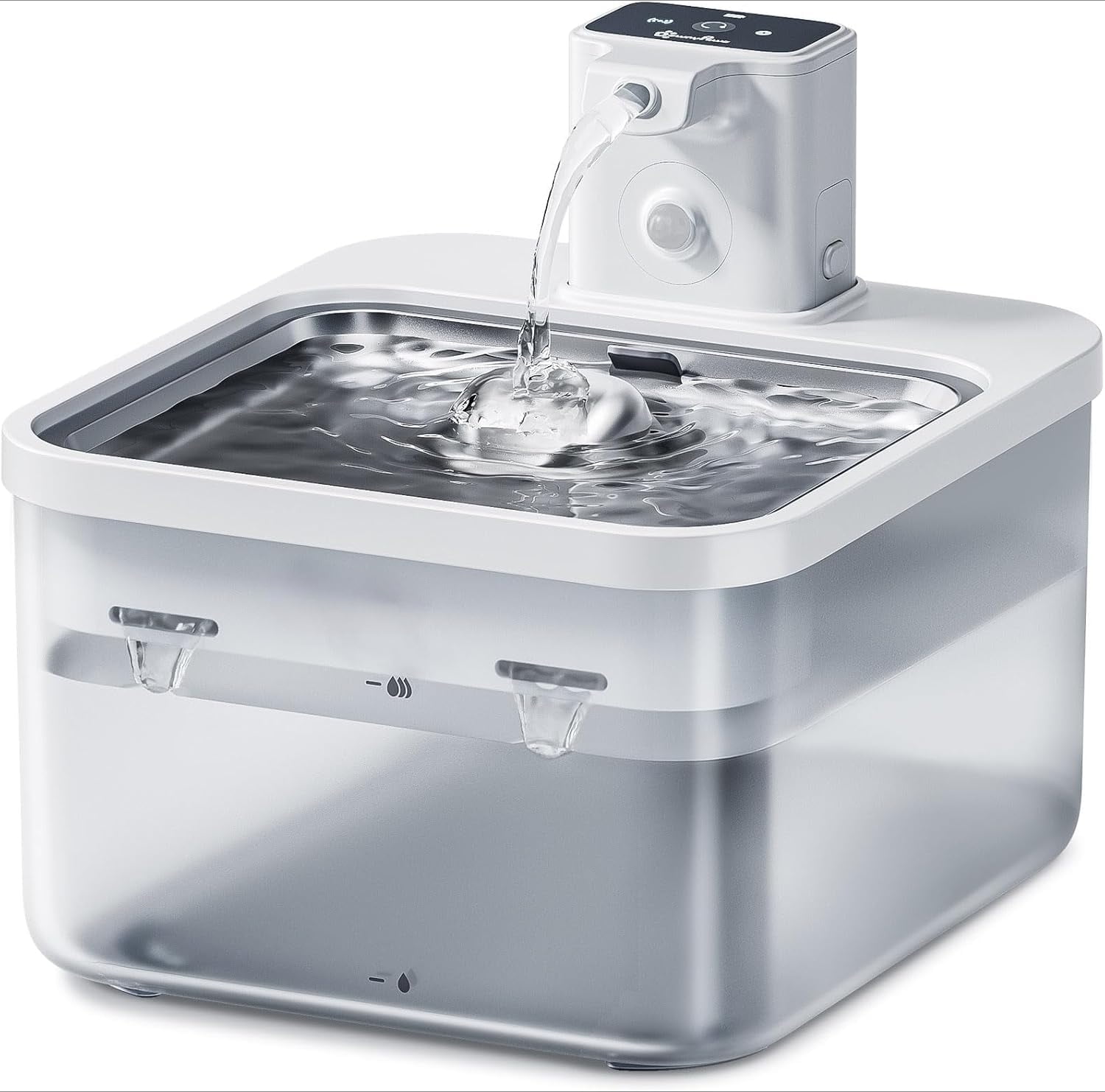 Cat Water Fountain Cordless, 84oz/2.5L Fursink Wireless Pet Water ...