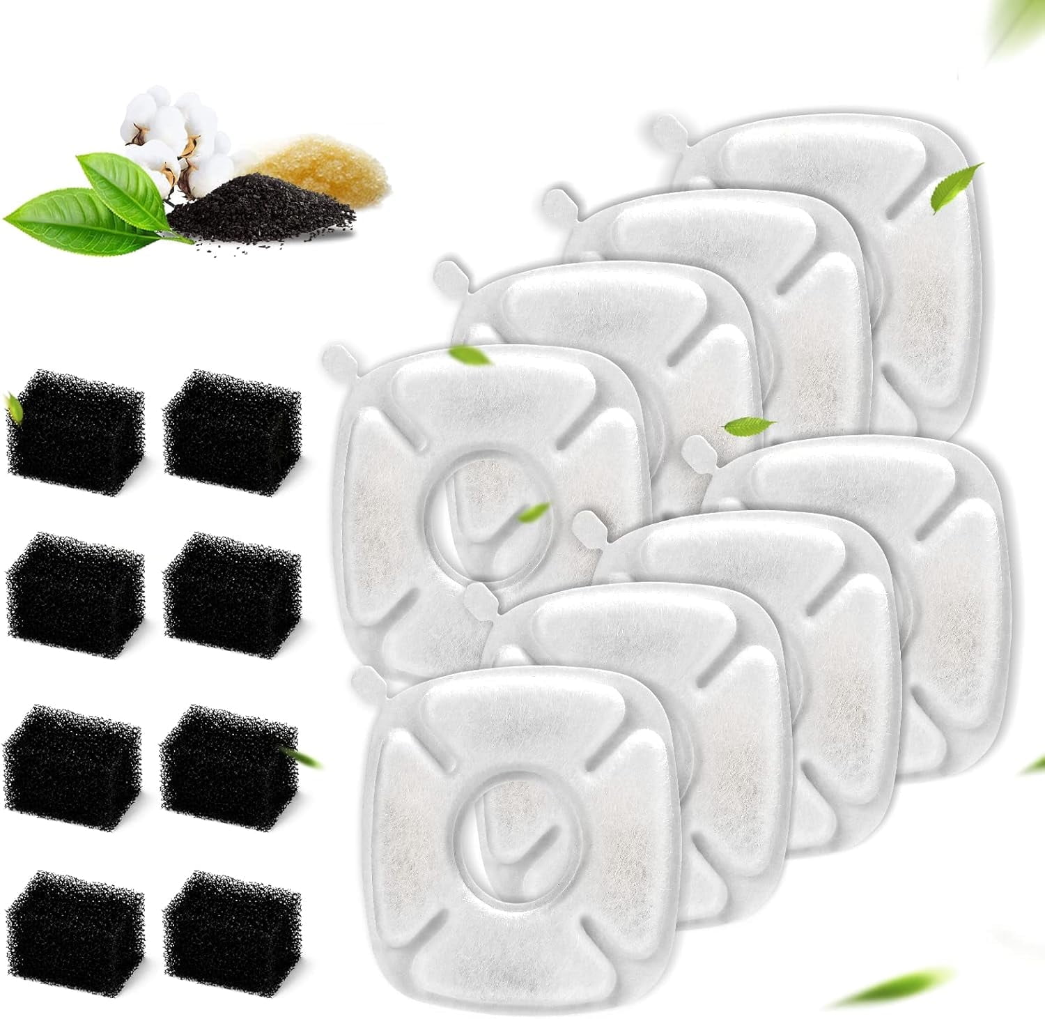 Kospetsin Cat Water Fountain Filters, 16 PCS Replacement Sponges and ...