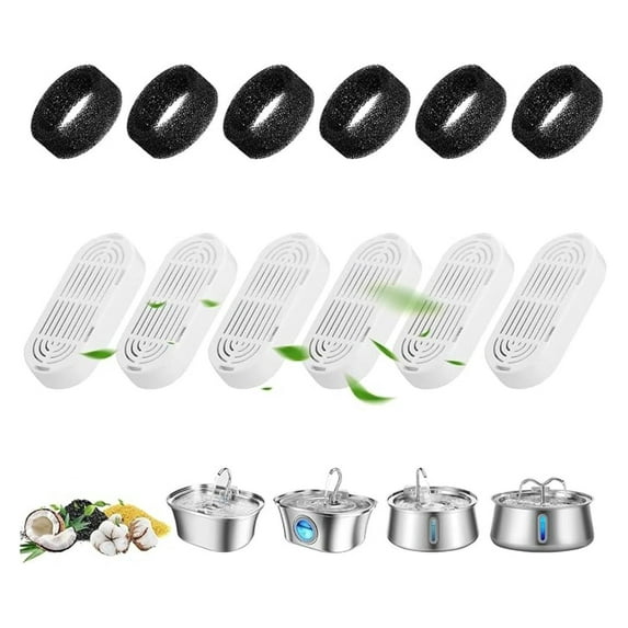 Cat Water Fountain Filter Replacement: 3+3 Pack Replacement Filters for ...