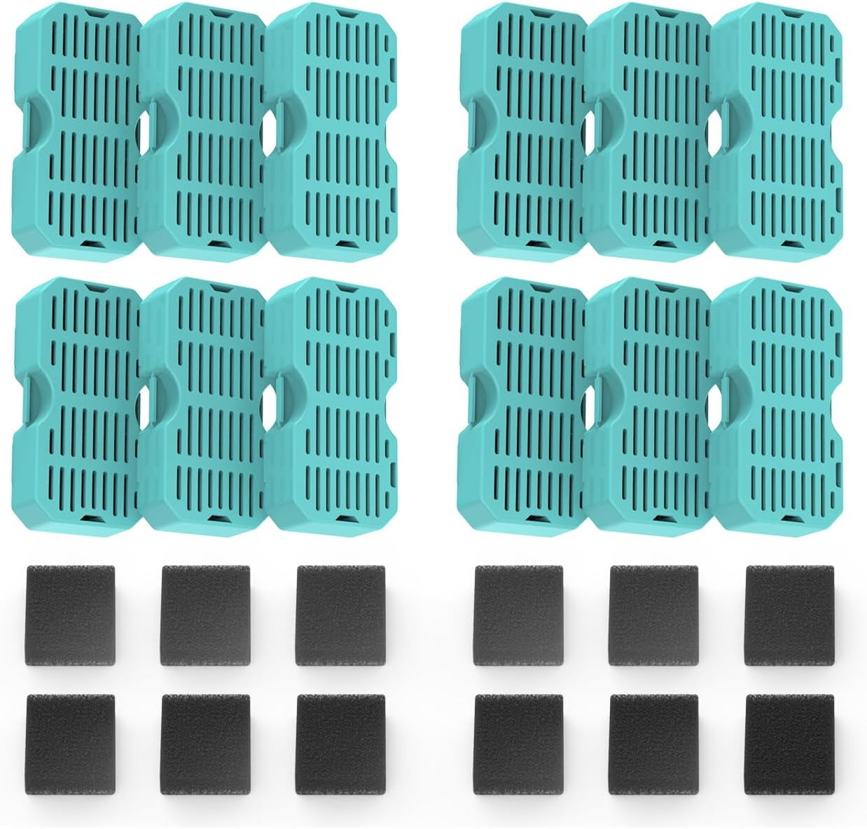 Cat Water Fountain Filters Replacement for 2.2L & 3.2L Square Stainless ...