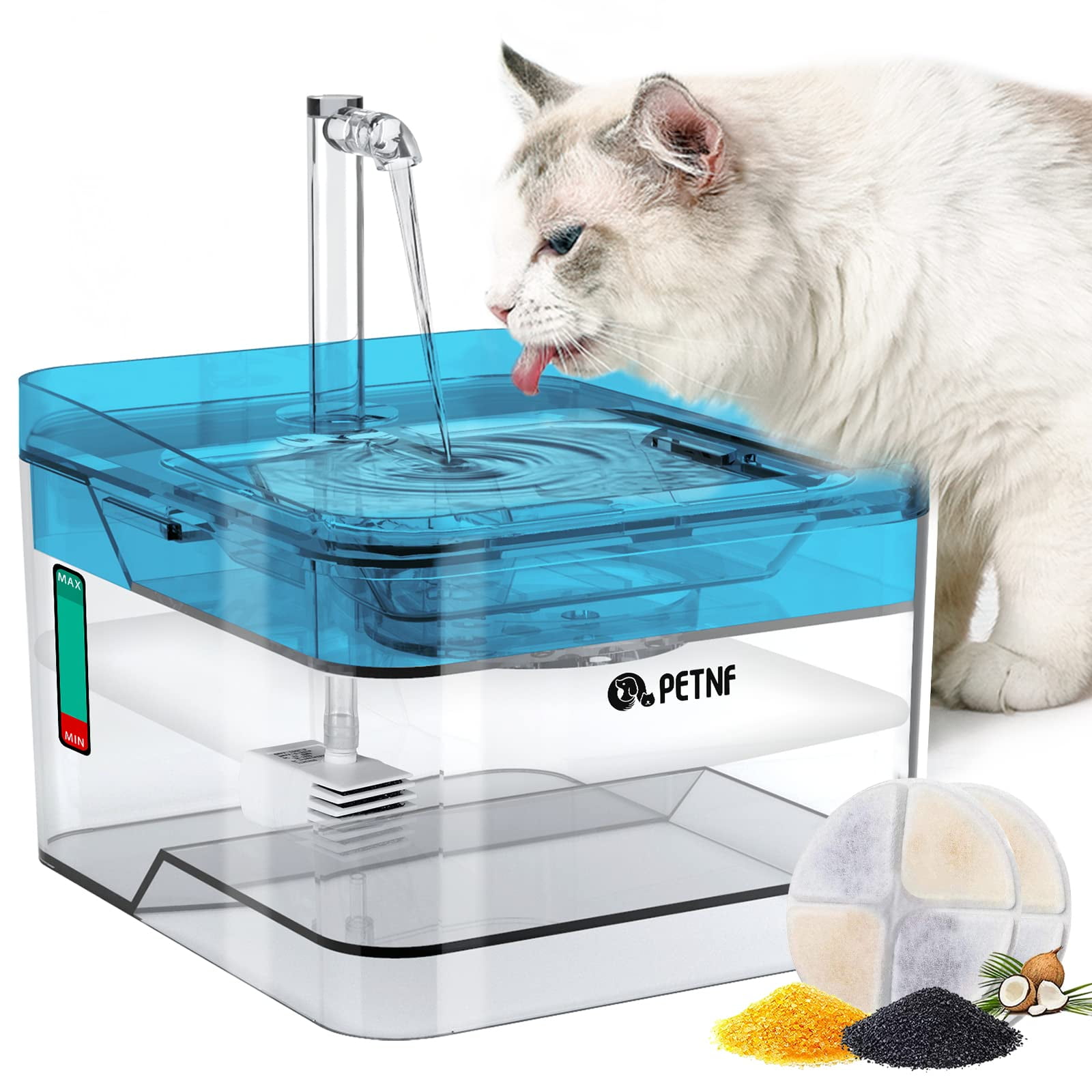 Cat Water Fountain, Pet Water Fountain 101oz/3L Dog Cat Water Dispenser ...