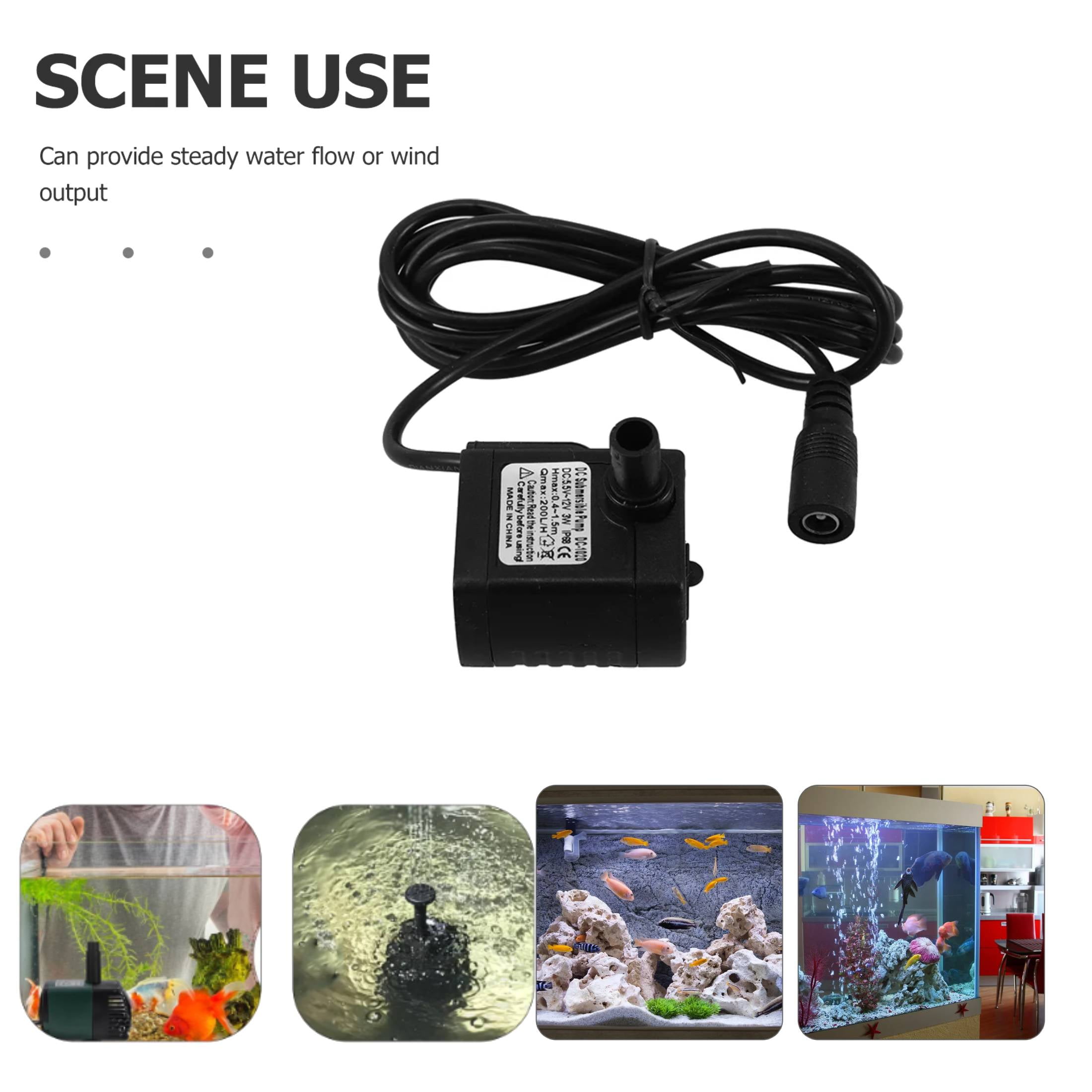 Silent Water Pump for Cat Fountain Dog Water Fountain and Fish Tank ...