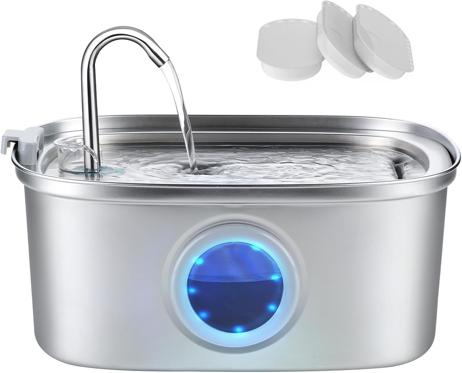 Cat Water Fountain Stainless Steel, 0.8gal/108oz Pet Water Fountain ...