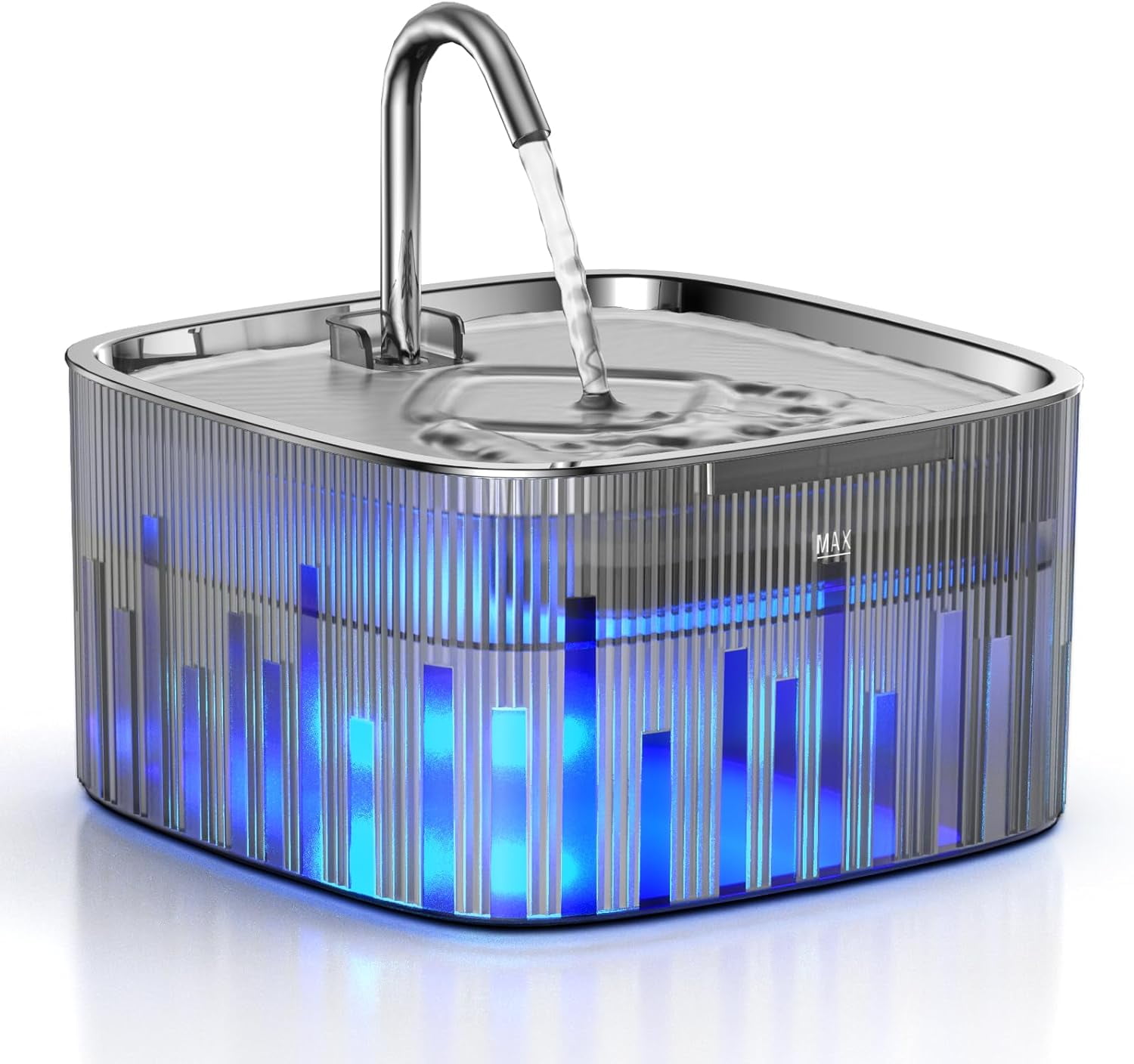 Cat Water Fountain with Stainless Steel Lid, 75oz/2.2L Automatic Cat ...