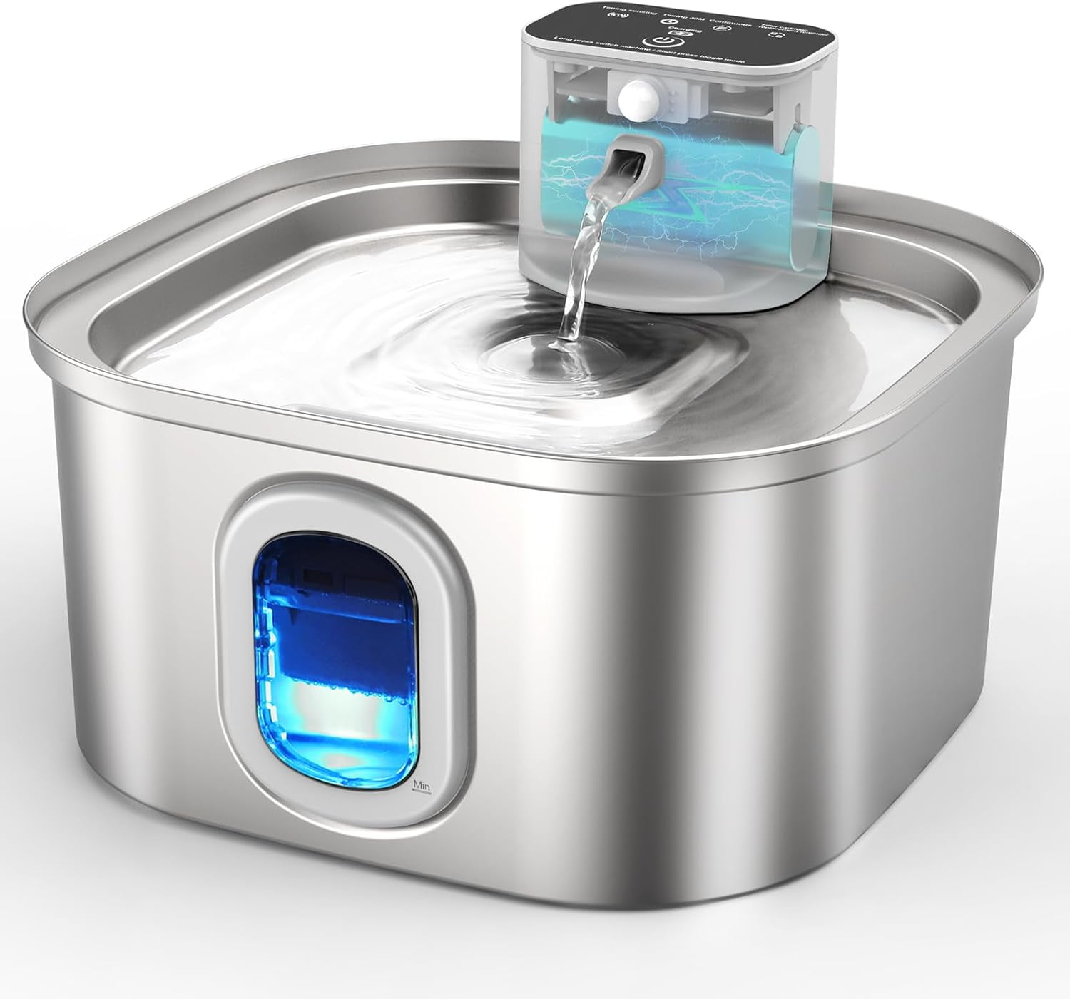 Cat Water Fountain Wireless - 4000mAh Battery Operated Cat Water ...