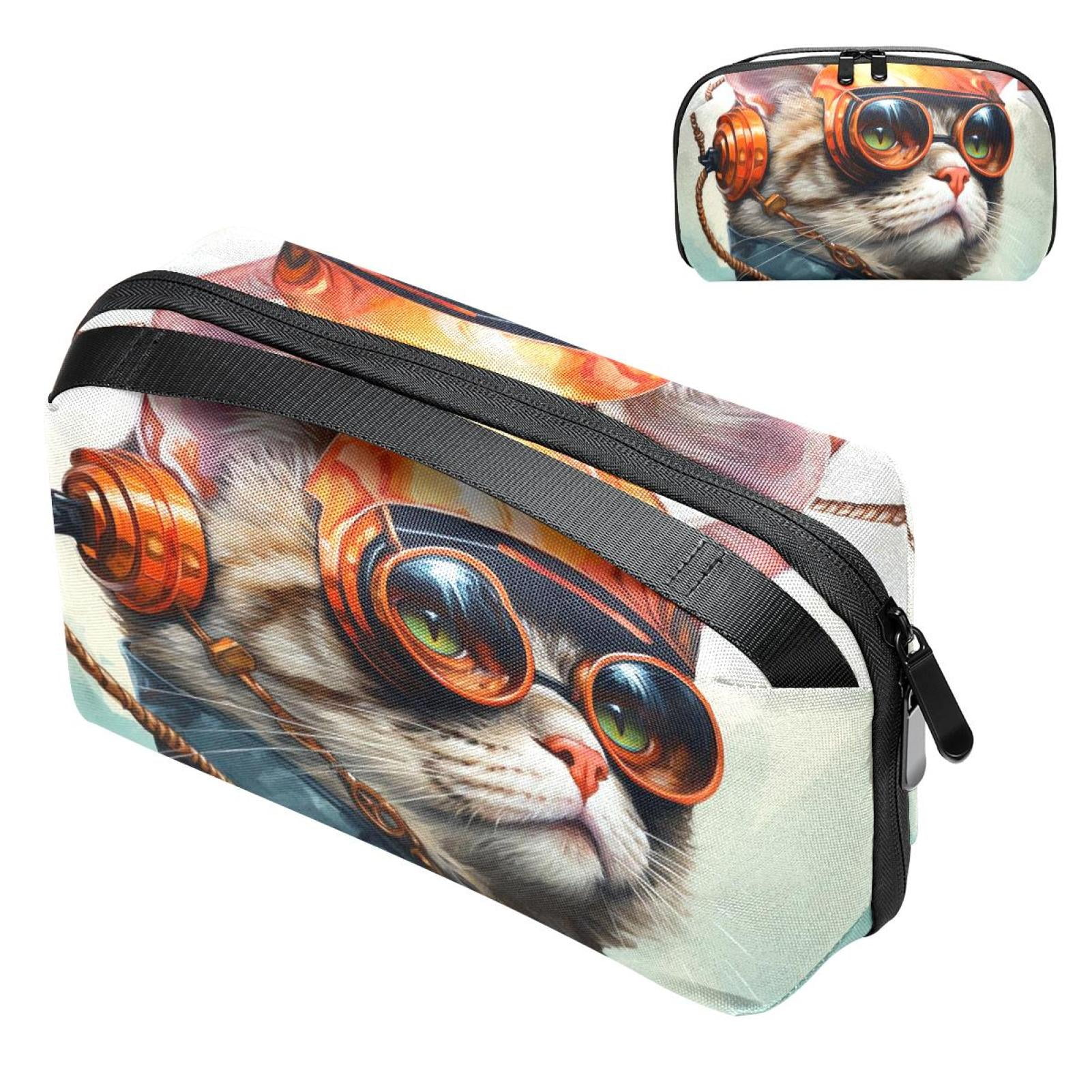 Cat Waterproof Oxford Cloth Hard Drive Case with Charger Pouch, PC Case ...