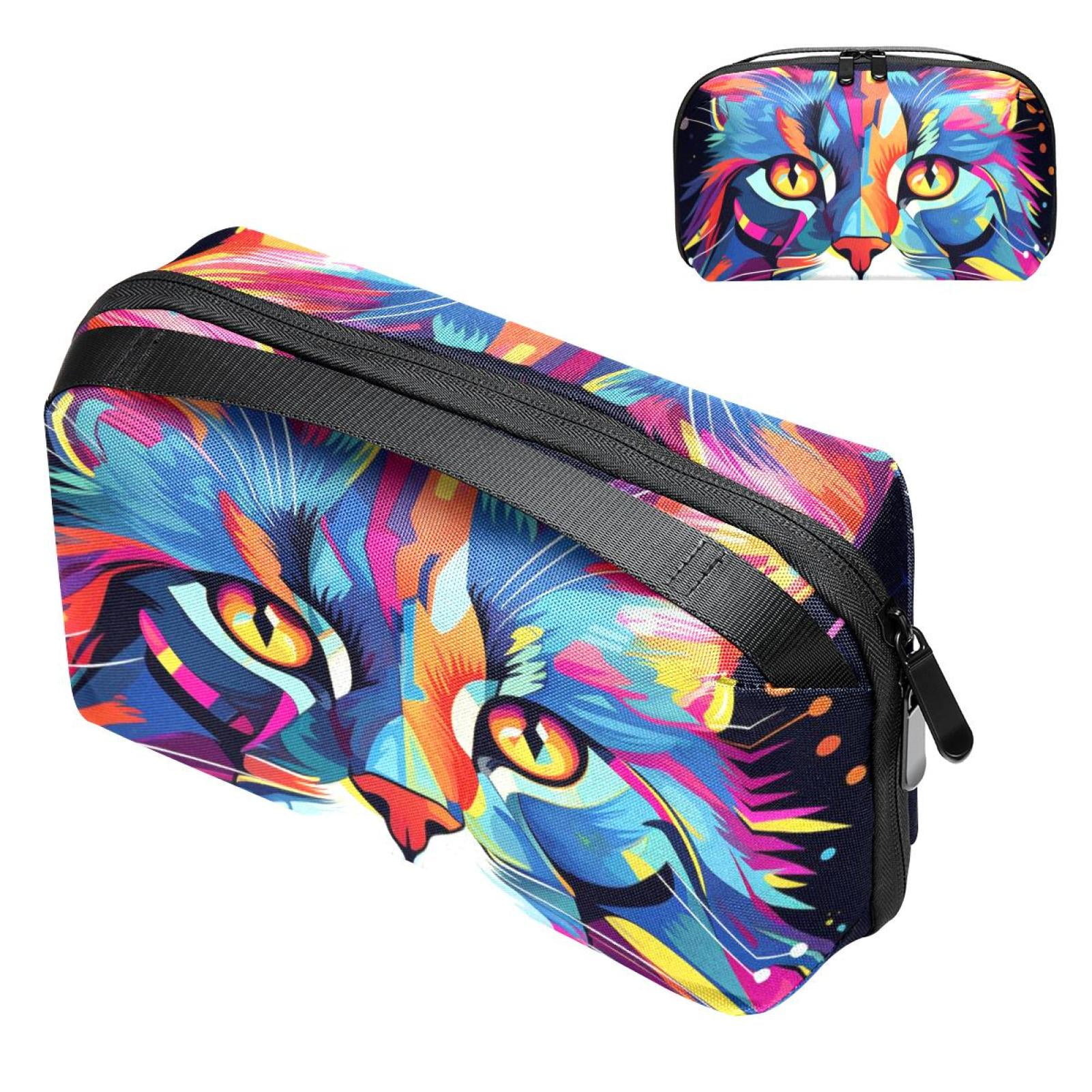 Cat Waterproof Oxford Fabric Storage Case with Charger Pouch, Small ...