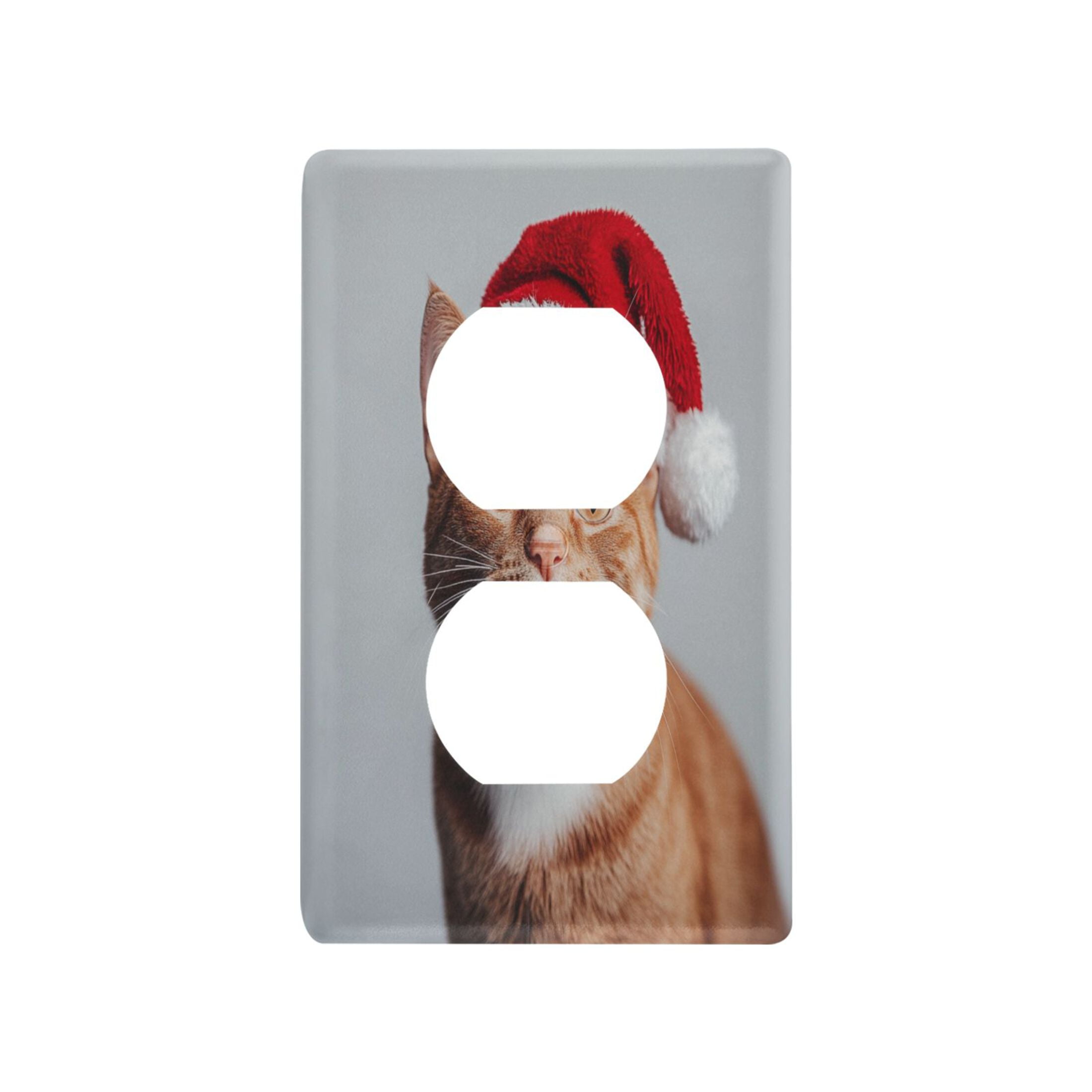 Cat Wearing A Santa Hat Light Switch Cover Switch Plate Outlet Cover ...