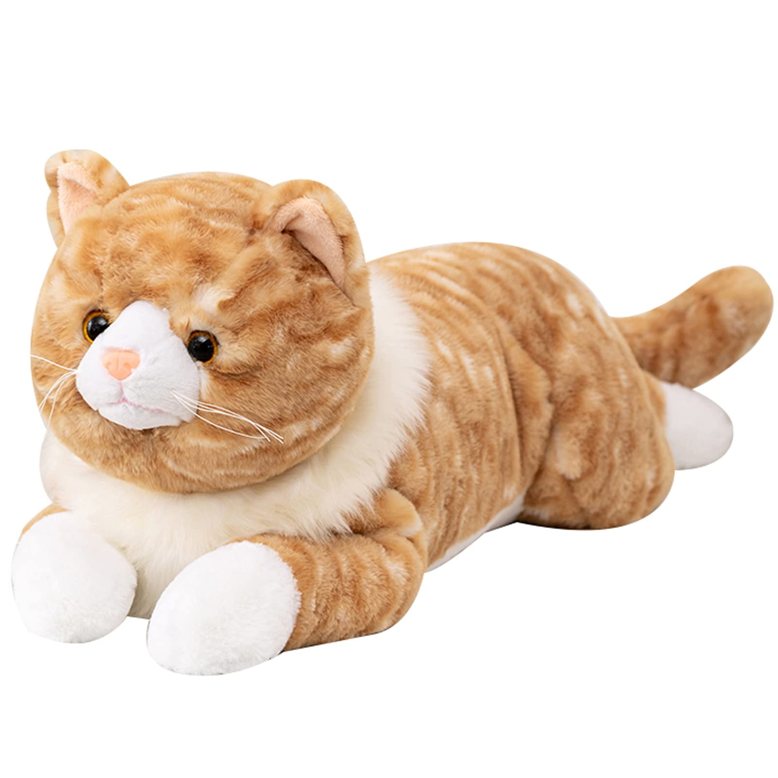 Cat Weighted Stuffed Animals, 3.9 Lbs Weighted Cat Plush Toy Realistic ...