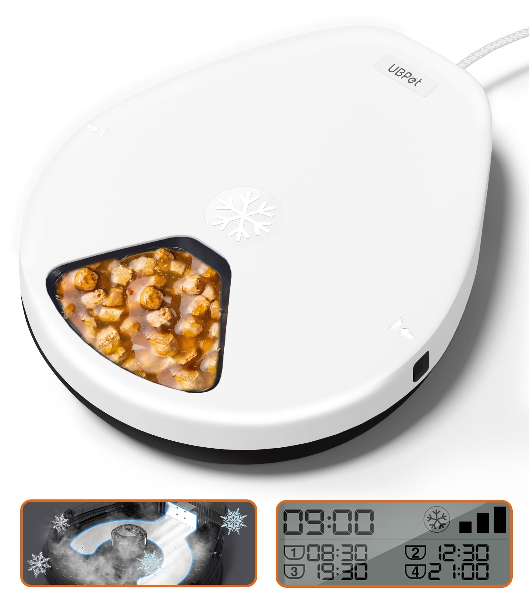 Cat Wet Food Automatic Feeder with Cooling, Semiconductor Refrigeration ...