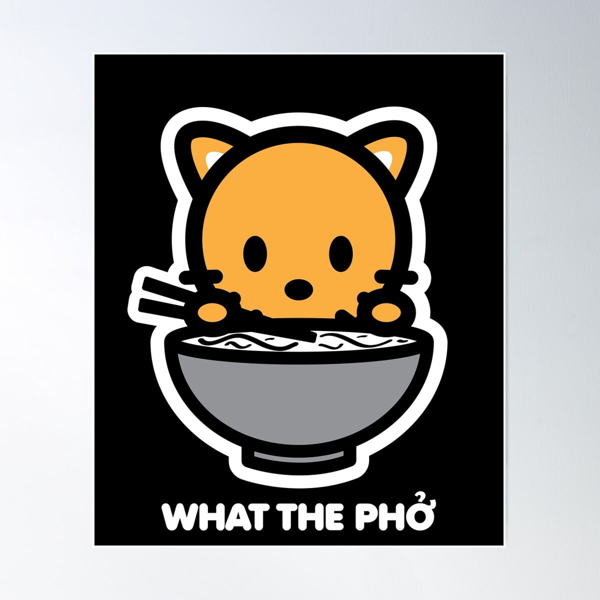 Cat What The Pho Poster Wall Art, Modern Wall Decor For Living Room ...