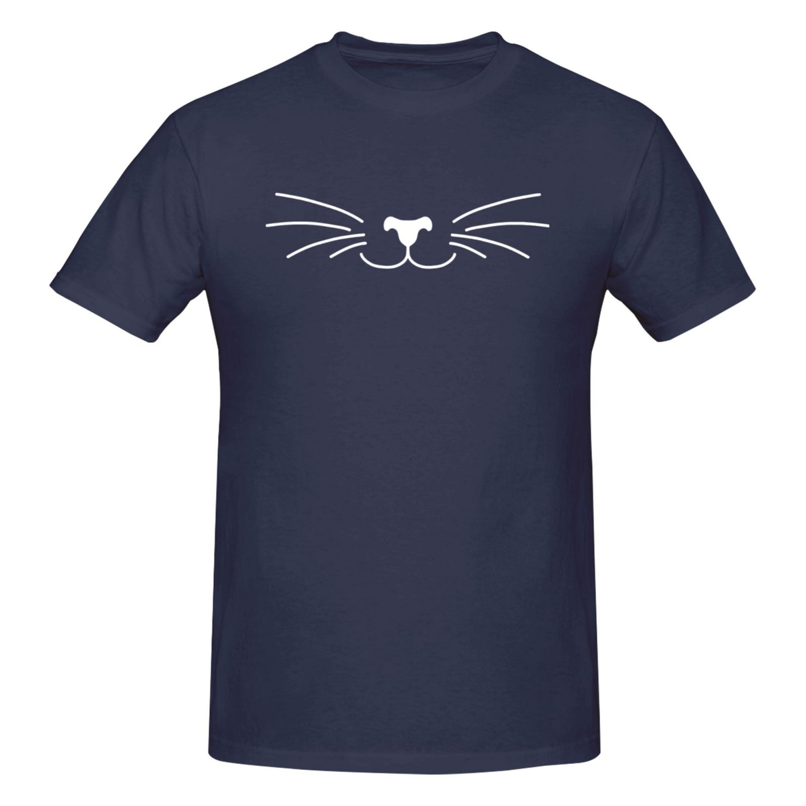 Cat Whiskers T-Shirt for Men Cotton Soft Breathable Slim Fit Casual Tee ...