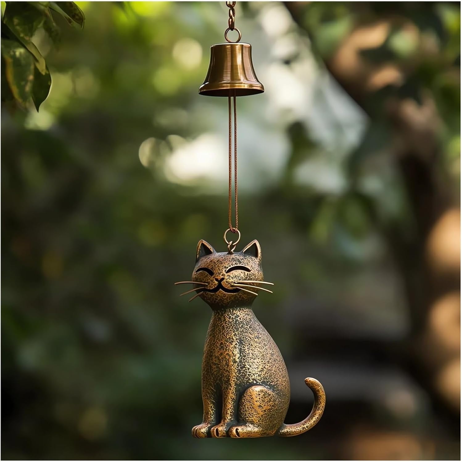 Cat Wind Chime 2025 - New Unique Cat Garden Decor Outdoor Cat Statue ...