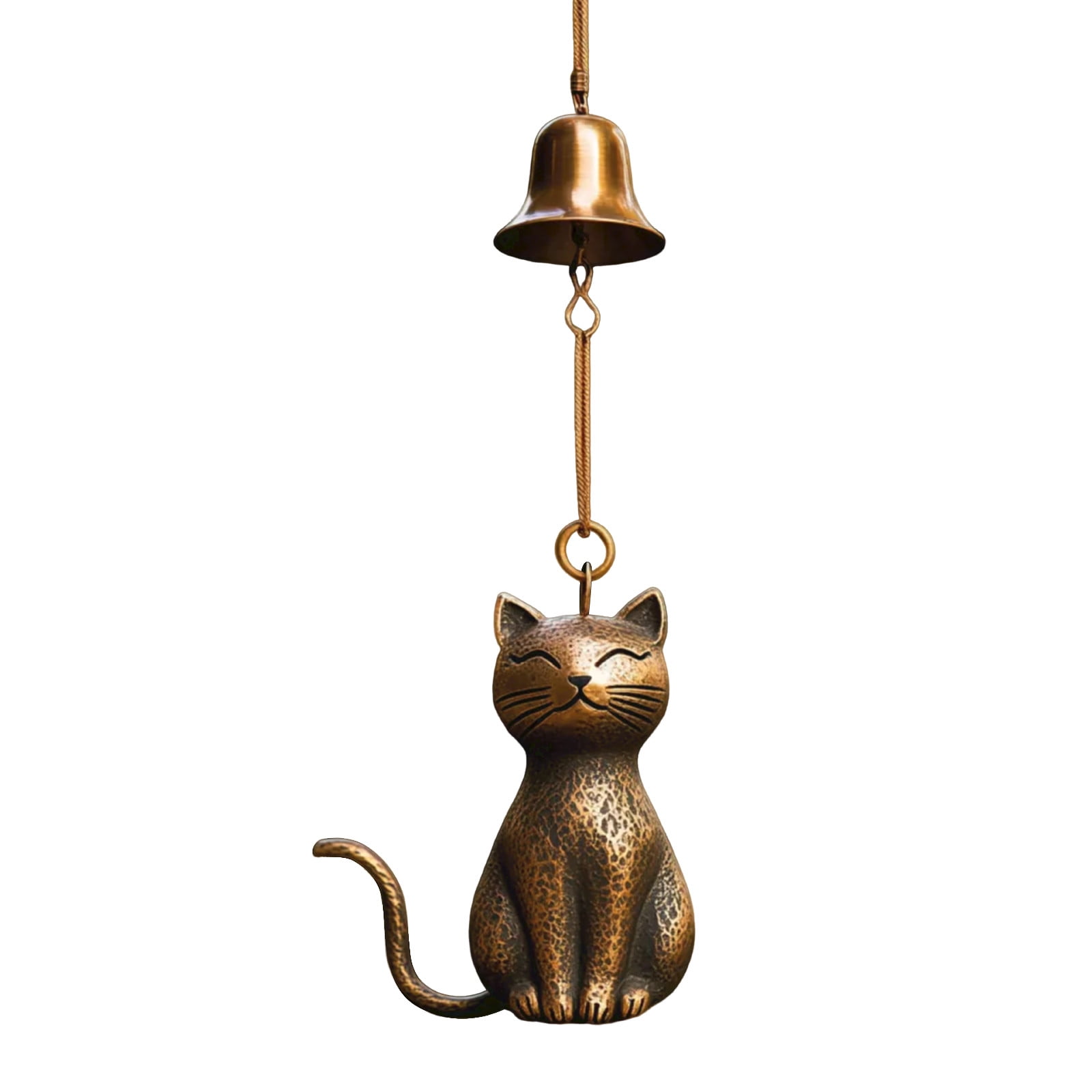 Cat Wind Chime 2025 New Unique Cat Garden Decor Outdoor Cat Statue ...