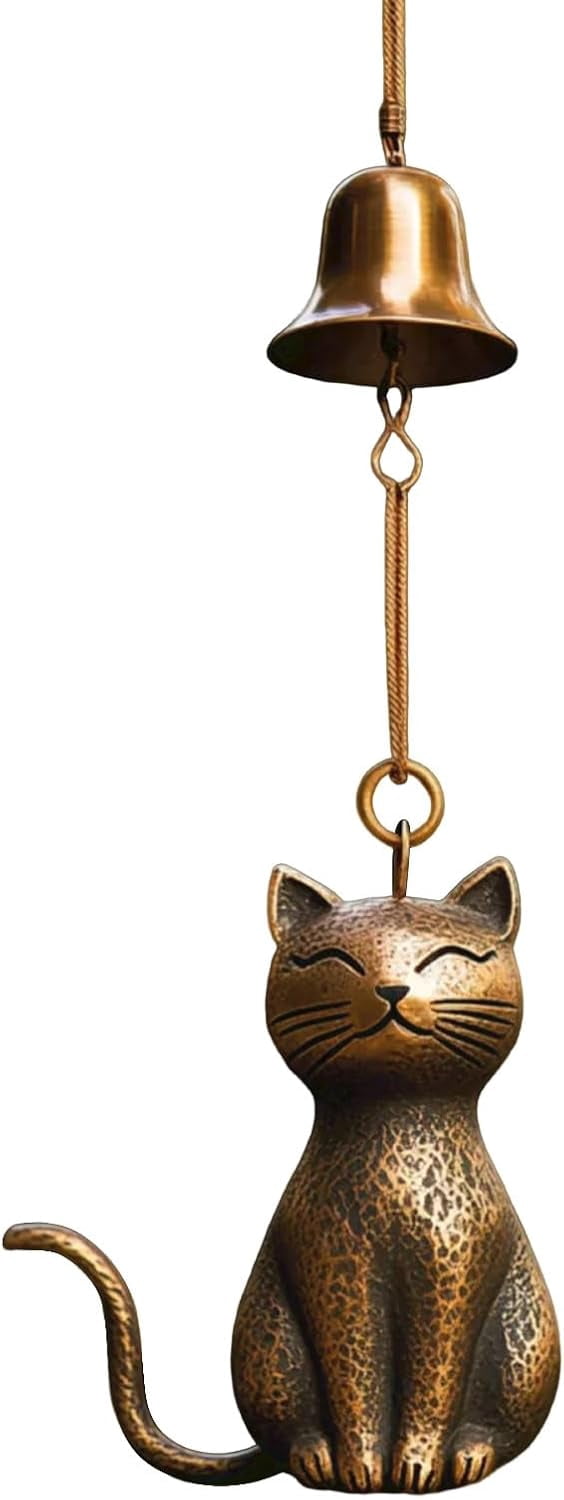 Cat Wind Chime,Hanging Memorial Ornaments Windchimes Bell Outside Yard ...