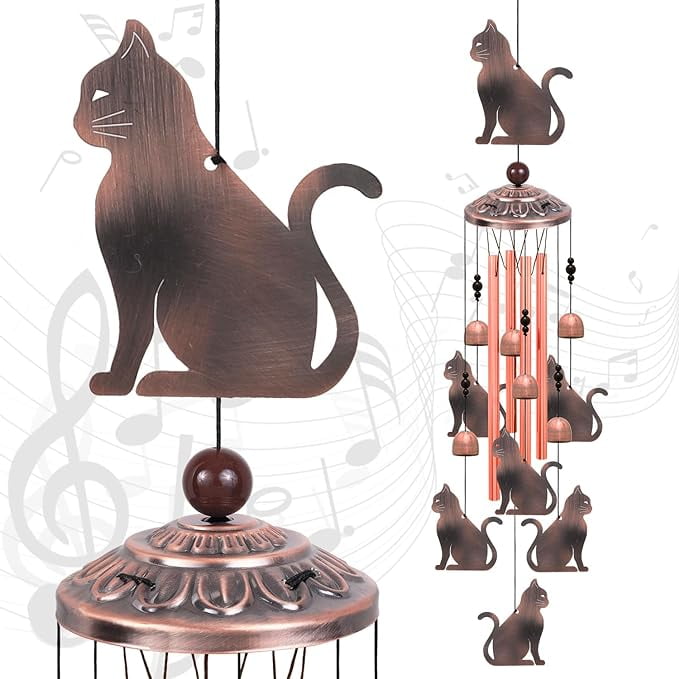 Cat Wind Chimes Decor, Gifts for Mom, Home, Garden, Balconies, Rooms ...