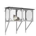 Cat Window Box, 43.3" Catio Outdoor Cat Enclosure for Sunbathing ...