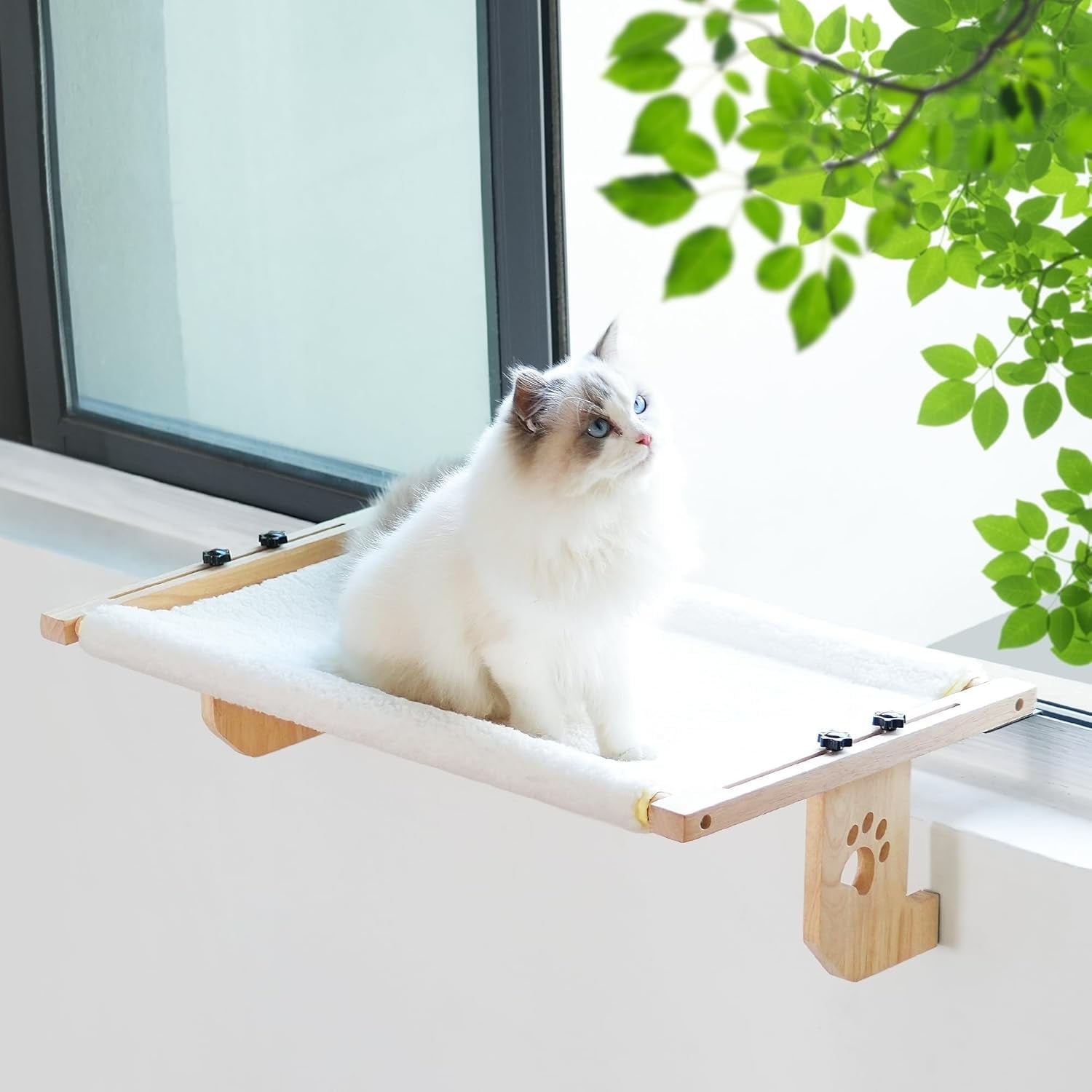 Cat Window Hammock,Cat Window Perch,Cat Window Bed,Easy to Adjust Cat Hammock for Window ...